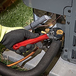 Klein Tools D507-8 Adjustable Wrench, Extra Capacity Jaw Forged Drive Wrench with High Polish Chrome Finish, 8-Inch