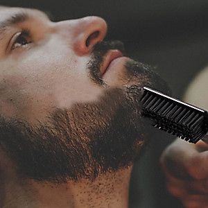 Broken Hair Cleaning Brush Retro Oil Head Brush Hairdressing Tool Soft Hair Brush Haircut Small Brush Stuff for Womens Hair (Black, One Size)