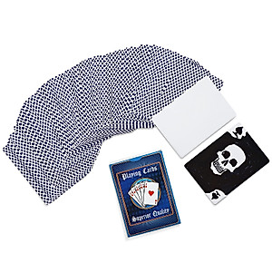 BLUE PANDA 224 Blank Custom Cards for DIY Game Cards - Checkered Diamond Backing - Blank Playing Cards to Write on - Blank Game Cards - Blank Playing Cards with Back Design (4 Decks, 3 x 4 In)