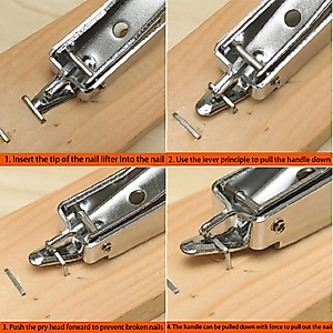 2 Pcs Staple Remover Tool Heavy Duty Staple Puller Upholstery Staple Remover for Remove Office School All Kinds of Nails from Furniture and Carpet