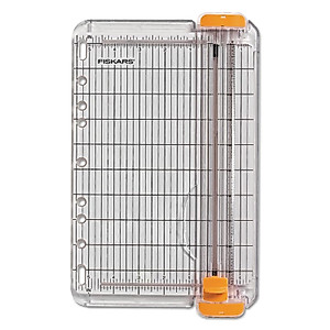 Fiskars Surecut Paper Trimmer, 8 Sheets, 9" Cut Length, Plastic Base, 8.88 X 14.38