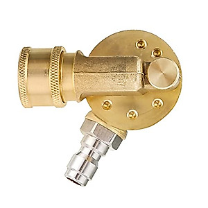 M MINGLE Gutter Cleaner Attachment, Pivoting Coupler for Pressure Washer Nozzle, 240 Degree Rotation, 1/4 Inch Quick Connect, 4500 PSI