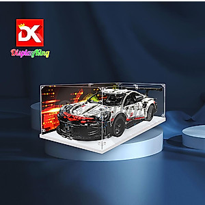 Acrylic Display case with Screw for Lego Porsche 911 RSR 42096 (Lego Set is not Included) (with Theme Background) US Stock