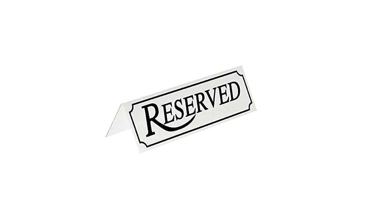 Stylish 12-Pack Reserved Table Signs for Events