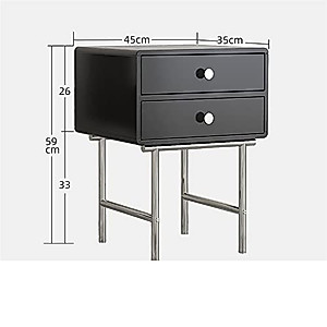 HIGOH Bedside Table Nightstand Simple Modern Coffee Table Side Table Storage Cabinet Apartment Cabinet
