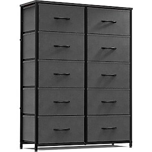 FXLCMUS 10-Drawers Perfume Organizer and Toy Storage Units Lightweight Junk Drawer Organizer Tower Tall Nightstand Dresser for Closet,Bedroom,Living Room,Hallway