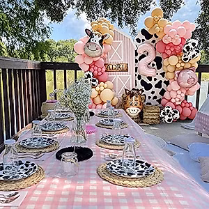 Cow Balloon Garland Kit Print Head Farm Animals Farm Animal Themed Party Decoration