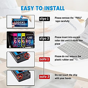 BINKSYLER Maxify 1200XL Ink Cartridges Replacement for Canon PGI-1200XL PGI-1200 XL PGI 1200 XL Ink Work for Canon Maxify MB2720 MB2050 MB2350 MB2320 MB2020 MB2120 Printer (3BK,3C,3M,3Y) 12 Pack