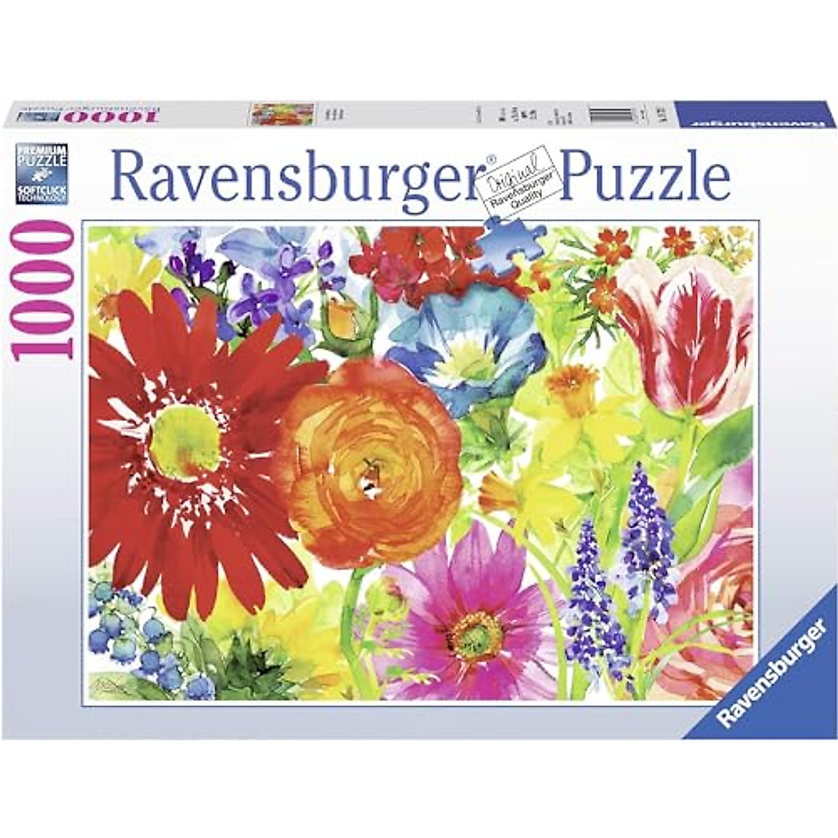 Ravensburger Abundant Blooms | 1000-Piece Jigsaw Puzzle for Kids and Adults | Precision-Made for Perfect Fit | Unique Anti-Glare Surface | Engaging Activity for Brain Development