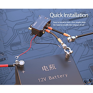 RIEIEK Car Remote Battery Kill Switch with Vibration Control, Low Voltage Auto Cutoff 12V-24V Universal Disconnect Switch