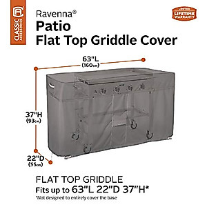Classic Accessories Ravenna Water-Resistant 63 Inch Flat Top Griddle Cover for Blackstone