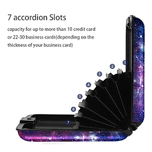 Coco Rossi Mini Credit Card Holder for Women,RFID Blocking Slim Hard Card Case ID Case Travel Wallet Nebula