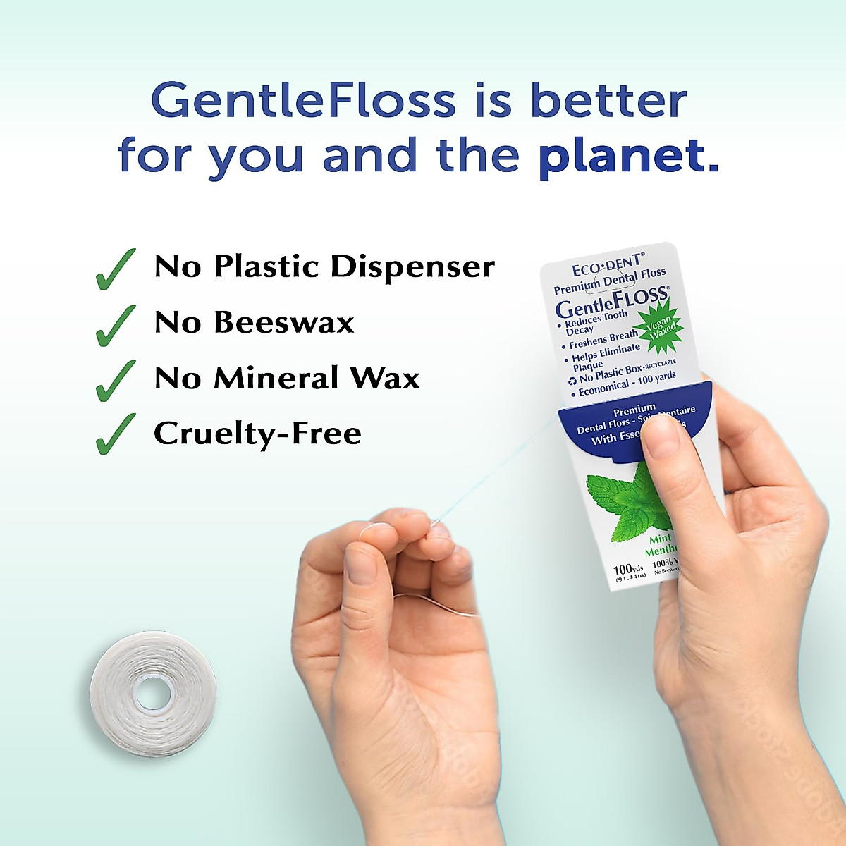 Eco-Dent Gentle Floss Dental Floss ( 6x100 YD.)