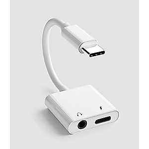 USB C to 3.5mm Headphone Charger Adapter Type C earphone Jack AUX dongle Audio Compatible with Google Nexus 6 5 4XL,Samsung Galaxy S21 S20 S10 S9 Ultra Note,for iPad air4 Pro Fast Charging Cable Cord