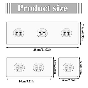 14 Pack Shower Caddy Adhesive Replacement, Adhesive Shower Hooks Strong Adhesive Wall Hooks Waterproof Adhesive Hooks for Shower Caddy, No Drilling