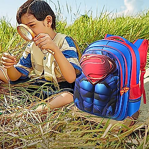 Zrutpim Lightweight Waterproof School Backpack for Kids,3D Cartoon Kids Backpack for School Boys Girls Kindergarten Elementary Toddler Backpack(blue)