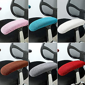GEZICHTA Chair Arm Pad Covers Overs,Elasticity Office Computer Chair Arm Slipcover,Removable Washable Office Chair Armrest Covers Pads for Swivel Office Gaming Chair Wheelchair,Black, free size