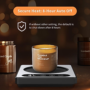 Maestri House Coffee Mug Warmer with 9 Temperature Settings & 1-12 Hour Timer for Desk, Electric Portable Beverage Warmer for Home and Office - Ideal Gift for Coffee Lovers (Black)