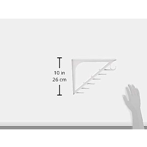 Amazon Basics Closet Bracket with Extra Diagonal Storage - Large(15.5x9.8x2.2)White, 2-Pack