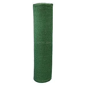 CleverDelights 14" Green Burlap Roll - Finished Edges - 10 Yards - Jute Burlap Fabric