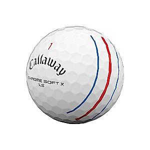 Callaway 2021 Chrome Soft X LS Golf Balls (One Dozen) White Triple Track