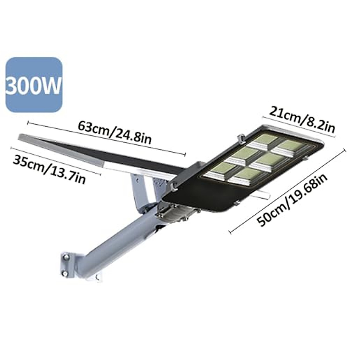 ZXXHNNAIH 300W Solar Street Light, LED Solar Street Lights Outdoor Waterproof, Dusk to Dawn Bright Street Lights Solar Powered with Remote Control for Parking Lot Patio,Yard and Garage