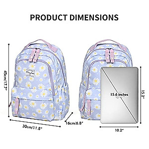 Fitmyfavo Backpack for Girls Elementary Middle School Bookbag Travel Daypacks for Teens Students Durable Laptop Bags