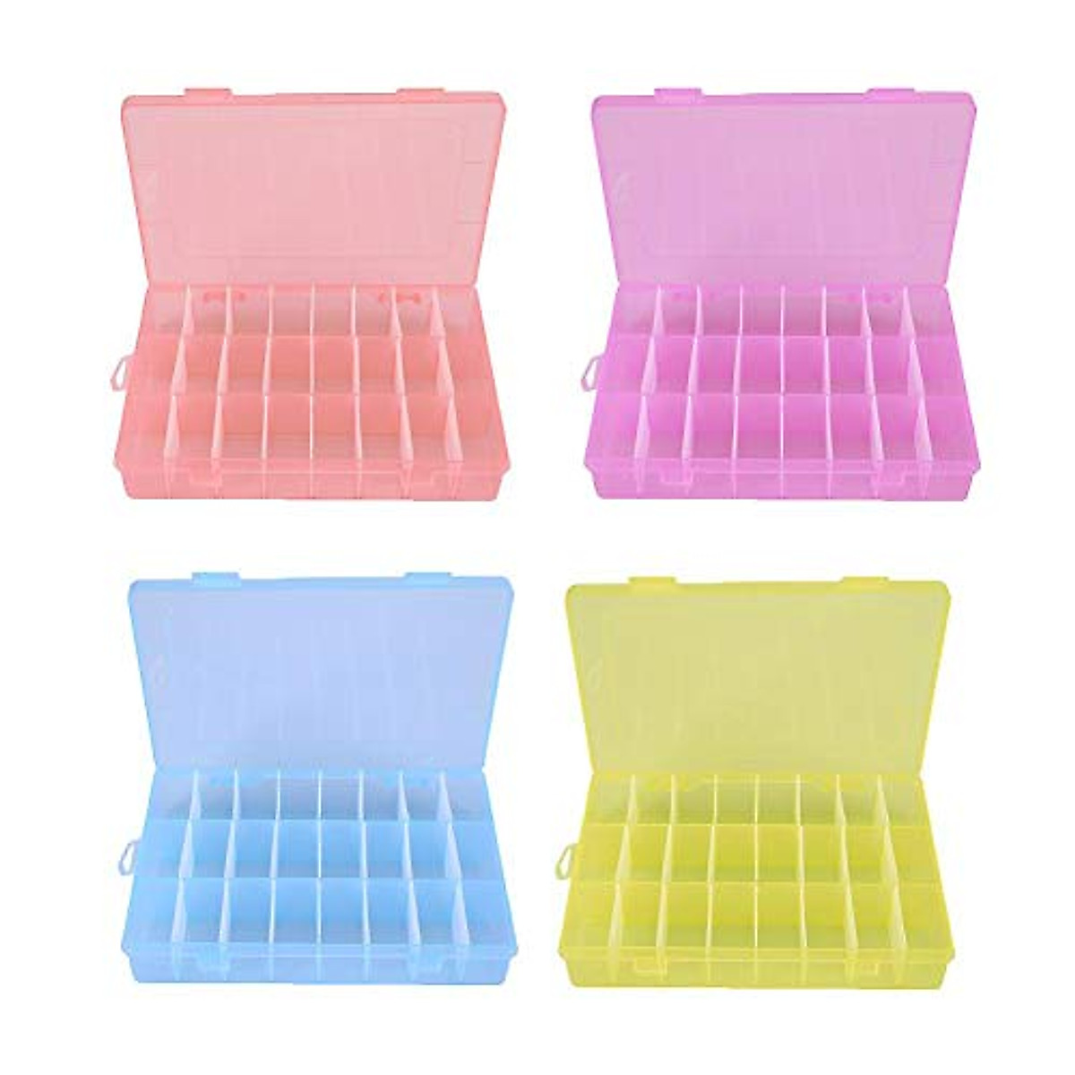 Jewelry Storage Box Jewelry Plastic Storage Box Plastic Storage Box Plastic Storage Storage Case for Beads Rings Earrings[4pcs]