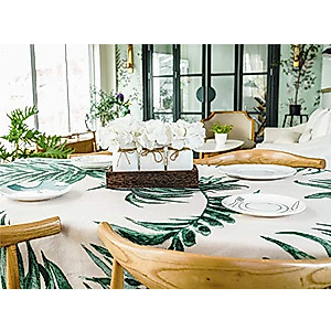 Mkono Mason Jar Centerpiece Decorative Wood Tray with 3 Painted Jars Farmhouse Kitchen Counter Decor for Coffee Table Dining Room Living Room Kitchen,White