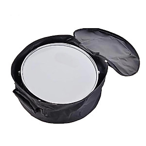 Tambourine Bag/Snare Drum Bag/Drum Bag with Shoulder Strap/Tambourine Storage Case/Percussion Instruments Accessories (black)