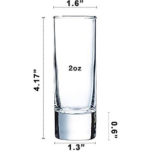 DeeCoo Heavy Base Shot Glass Set Bulk, Whisky Shot Glasses 2 oz, Mini Glass Cups For liqueur, Double Side Cordial Glasses, Tequila Cups Small Glass Shot Cups Set Of 24