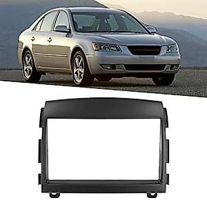 Aramox Car Stereo Radio Fascia Navigation Frame Car Fascia 2DIN ABS Audio CD DVD Modified Panel Frame Replacement for Sonata 2006