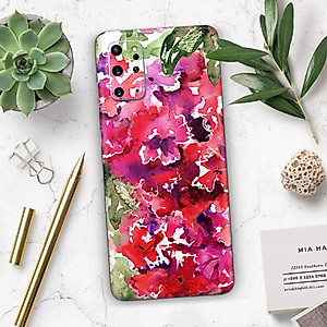 DesignSkinz Tropical Hydrangea Flowers Protective Vinyl Decal Wrap Skin Cover Compatible with The Samsung Galaxy S20 (Screen Trim & Back Glass Skin)