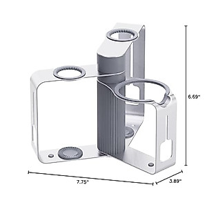 GREENTEC Foldable Hair Dryer Holder, 3 in 1 Hairstyling Tools Organizer, Curing Wand Stand, Heat Resistant Organizer for Flat Iron, Stainless Steel Holder for Bathroom, Cabinet, Salon Station