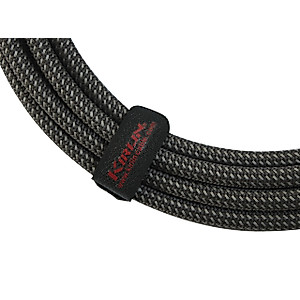 KIRLIN Cable IWB-202BFGL-10/CA 10-Feet Premium Plus Instrument Cable, Carbon Gray Woven Jacket