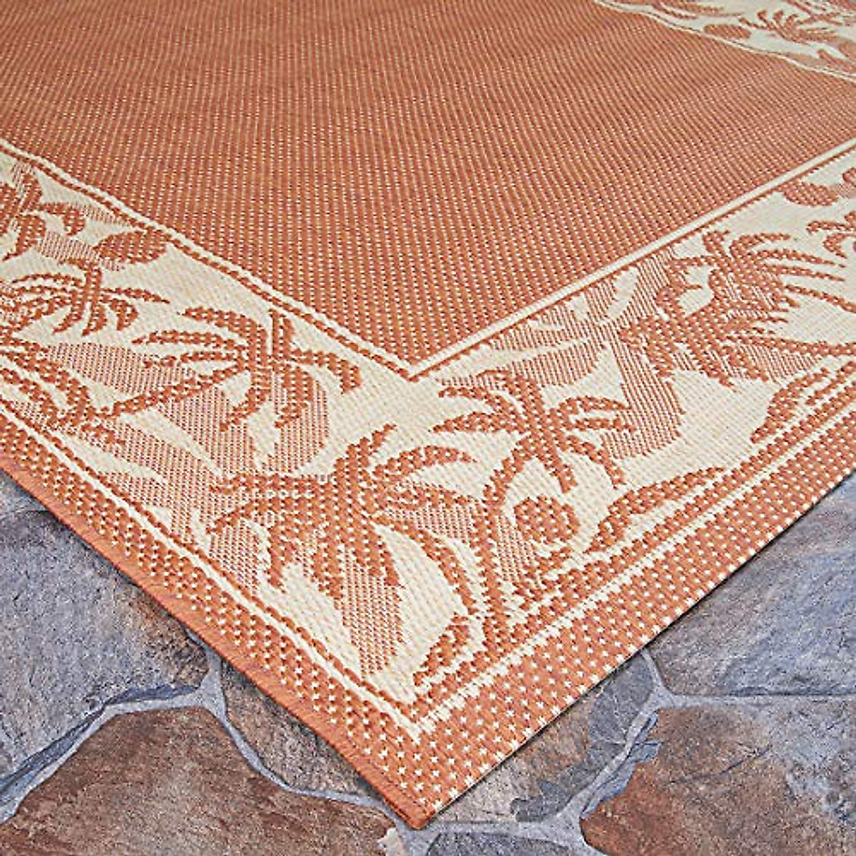 Couristan Recife Island Retreat Indoor/Outdoor Area Rug, 7'6", Terracotta-Natural