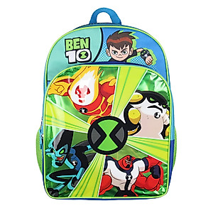 Bioworld Ben 10 Backpack Omnitrix Omniverse 16" Alien Force Kids School Travel Backpack