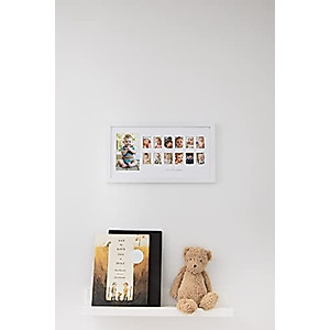 Pearhead My First Year Photo Moments Baby Keepsake Picture Frame, Baby’s First Year Photo Frame, Gender-Neutral Baby Milestone Nursery Wall Décor, 13 Photo Inserts, White