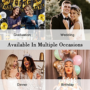 Jorsnovs Bride Tiara Wedding Crowns for Women Cubic Zirconia Bridal Silver CZ Birthday Princess Quinceanera Corona Headpieces