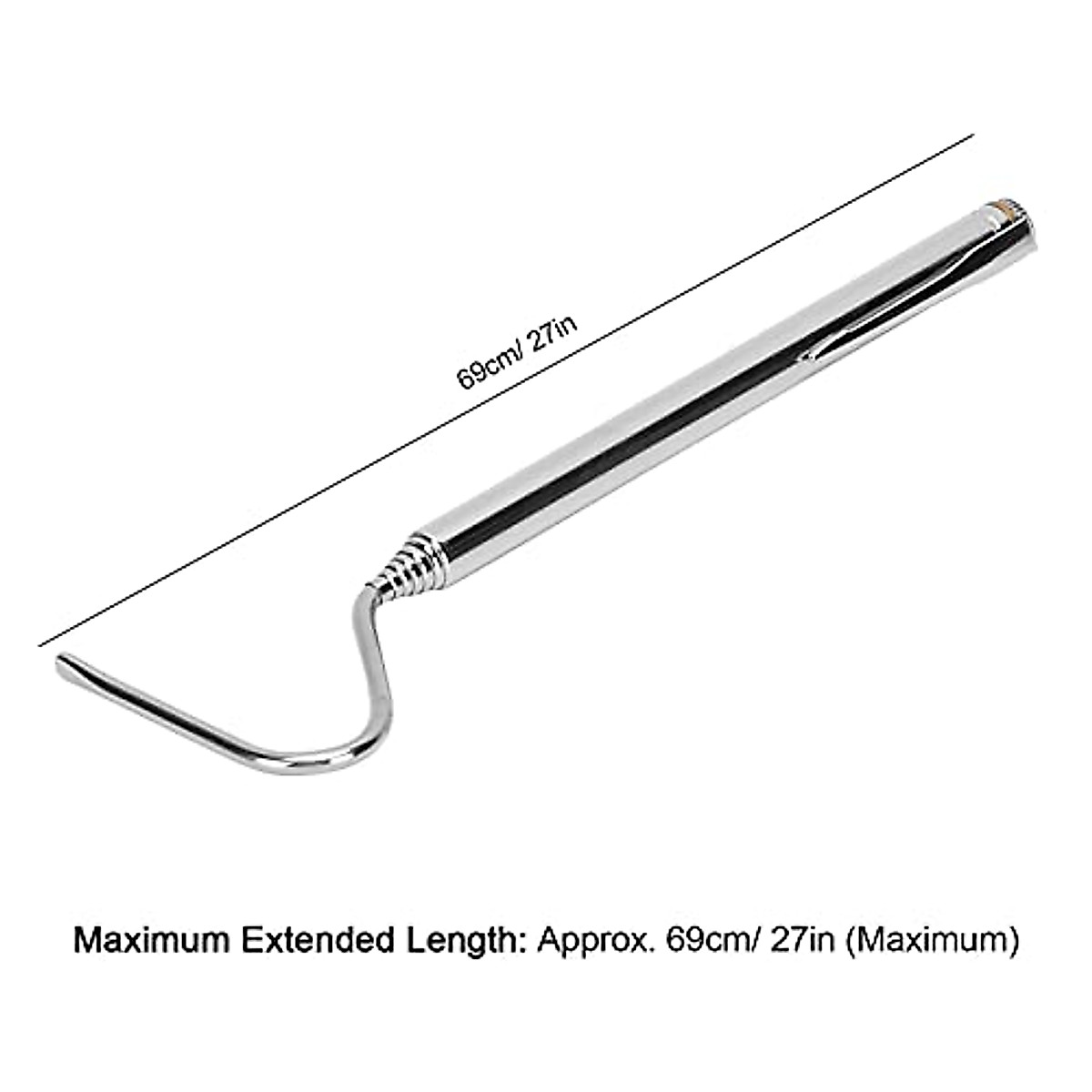 Extensible Snake Hook, Stainless Steel Reptile Retractable Hook Snake Catch Tool for Catching Handling Small Snake