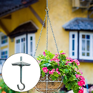 Lainrrew 8 Packs Ceiling Hooks, Ceiling Hooks for Hanging Plants, Swag Hooks Plant Hooks Toggle Hooks with Screws and Toggle Wings for Ceiling Installation Wall Fixing