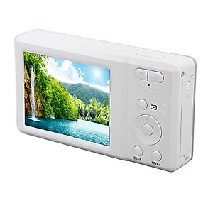 Digital Camera, 56MP 4K Video Camera with 2.7inch 20X Digital Zoom Autofocus, Compact Point Shoot Portable Small Camera with Built in Flash for Teens Students Boys Girls Seniors (Silver)