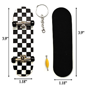 BMARLF Wooden Fingerboard Alloy Frame Finger Skateboards Bearing Wheel Finger Board Fashion Pattern Finger Boards 30mmx100mm