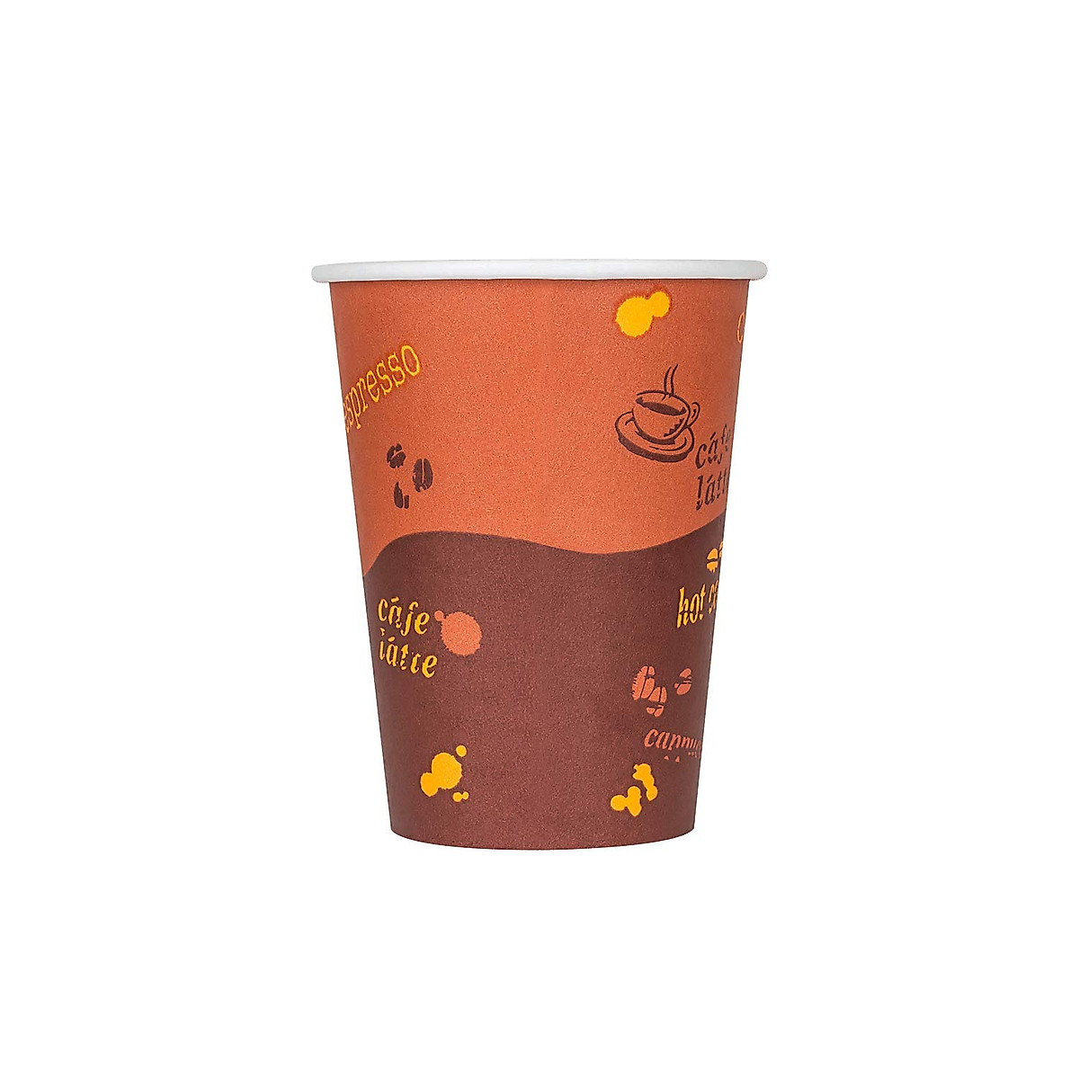 Karat C-K512 12 oz Paper Hot Cup, Stock Print (Case of 1000)