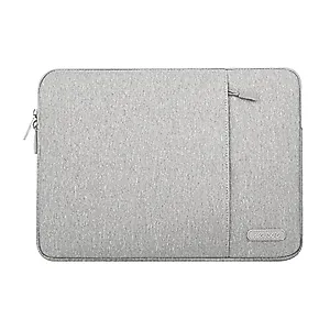 MOSISO Laptop Sleeve Bag Compatible with MacBook Air/Pro, 13-13.3 inch Notebook, Compatible with MacBook Pro 14 inch 2023-2021 A2779 M2 A2442 M1, Polyester Vertical Case with Pocket, Gray