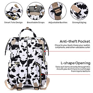 NaOHshp Diaper Bag Backpack for Mom Dad, Maternity Changing Bag Diaper Backpack with Stroller Straps