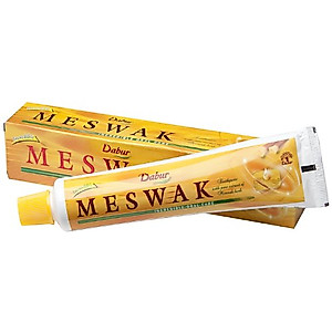 Dabur Meswak Toothpaste - Fluoride Free Toothpaste, Natural Toothpaste for Oral & Gum Health, Toothpaste for Dental Care. Natural Toothpaste with Miswak Essence, Daily Toothpaste for Oral Care