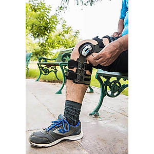 Z1 K4 OsteoAlign Hinged Knee Brace - Knee Support for ACL, MCL, Ligament Sports Injuries, Arthritis (OA), Meniscus Tear, Relief from Knee Joint Pain with Side Stabilizers for Men & Women Size (XL)