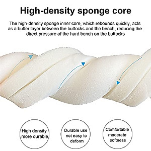 Dining Chair Cushion with Ties,Cotton Linen Square Chair Pad Comfort and Softness Seat Cushion with Non Slip Back,japanese Chair Pad for Kitchen Living Room Office Chair(4pcs(17x16x14inch), Blue)