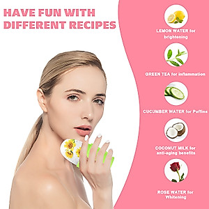 BFASU 2 packs ice roller for face and body parts. Massage, facial beauty ice roller skin care tools(green+purple)